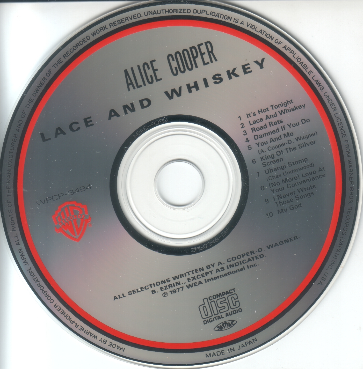 Alice Cooper Lace And Whiskey : CD JPN | CD Covers | Cover Century ...